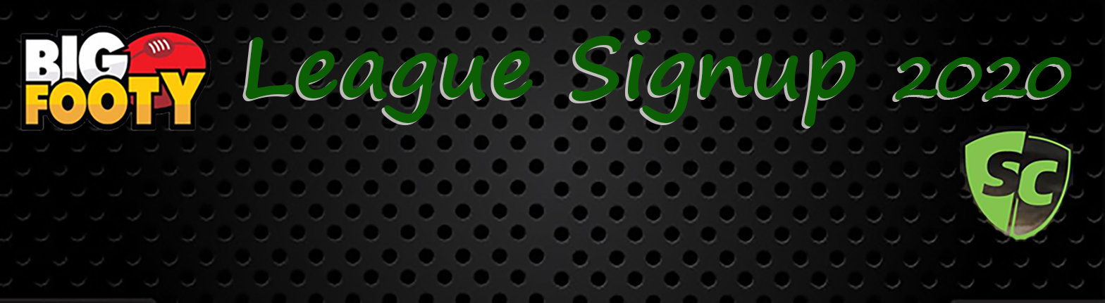 Leagues - Bigfooty League Sign-Ups 2020 - LAST FEW DAYS | Page 18 ...